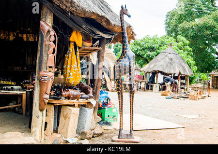 Craft stall display, Handicraft Centre, Entebbe, Wakiso, Uganda Stock ...