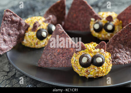 Bat cheese ball for Halloween party Stock Photo - Alamy