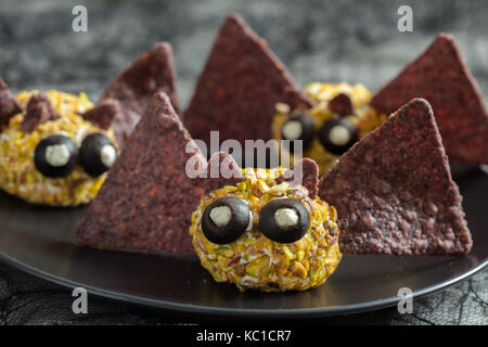Bat cheese ball for Halloween party Stock Photo - Alamy