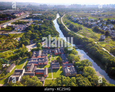 Nanchang. 27th Sep, 2017. Aerial photo taken on Sept. 27, 2017 shows ...