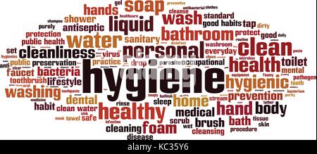 Hygiene word cloud concept. Vector illustration Stock Vector Image ...