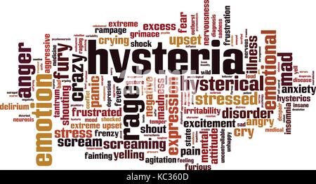 Hysteria word cloud concept. Vector illustration Stock Vector Image ...