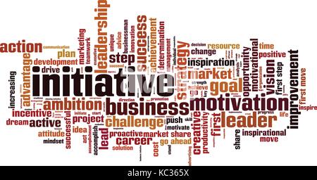 Initiative word cloud concept. Vector illustration Stock Vector Image ...