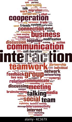 Interaction word cloud concept. Vector illustration Stock Vector Image ...