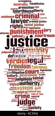 Justice word cloud concept. Vector illustration Stock Vector Image ...