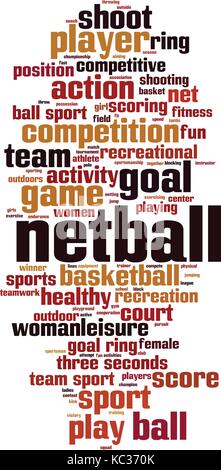 Netball word cloud concept. Vector illustration Stock Vector Image ...