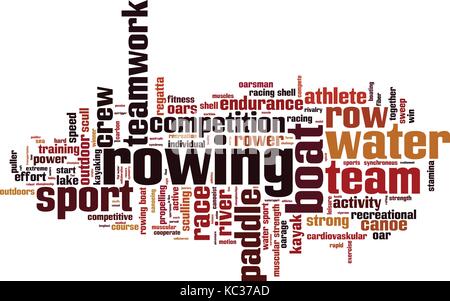Rowing word cloud concept. Collage made of words about rowing. Vector ...