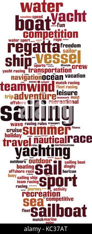 Sailing word cloud concept. Collage made of words about sailing. Vector ...