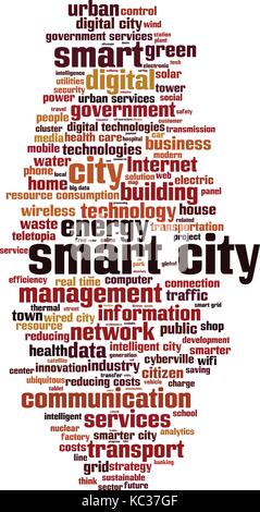 Smart city word cloud concept. Vector illustration Stock Vector Image ...