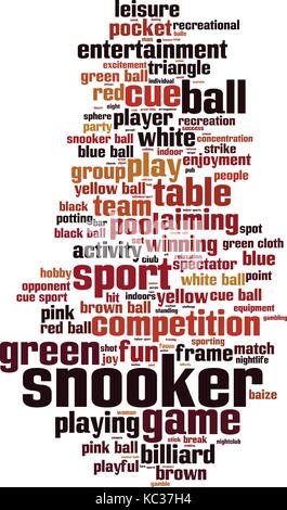Snooker word cloud concept. Vector illustration Stock Vector Image ...