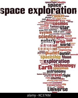 Space Station Word Cloud Concept Vector Illustration Stock Vector