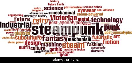 Steampunk word cloud concept. Vector illustration Stock Vector Image ...