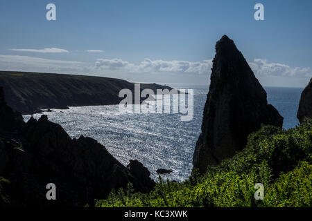 Porthmonia , Bosigran, cliffs Stock Photo - Alamy