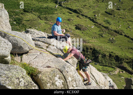 Commando Ridge, Bosigran, Penwith, Cornwall, England, UK Stock Photo ...