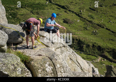 Commando Ridge, Bosigran, Penwith, Cornwall, England, UK Stock Photo ...