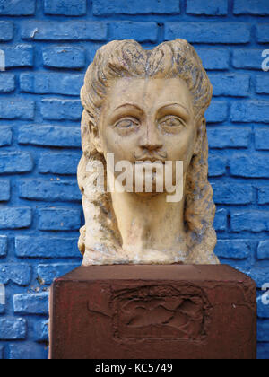 Colourful statue of Eva Peron in Caminito district of Buenos Aires ...