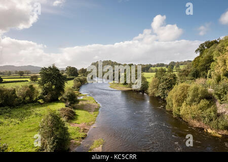 Wales, Carmarthenshire, Llandeilo town, from the 1848 Afon Tywi, River ...