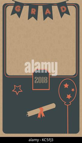 Congratulations on Graduation 2018 Class Background Vector Illustration ...