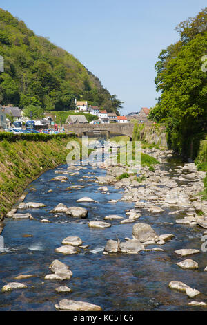 View towards Lynmouth, Devon, UK Stock Photo - Alamy