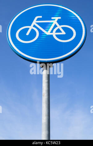 Dutch road sign: Route for pedal cycle and mopeds only Stock Photo - Alamy