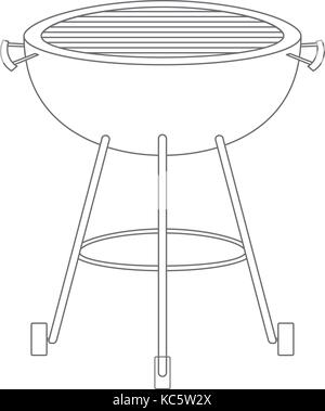 Charcoal grill front view. Vector illustration Stock Vector Image & Art ...