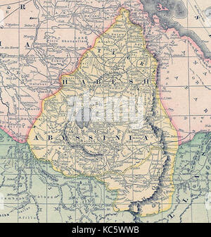 Old map of Abyssinia Stock Photo: 50319001 - Alamy
