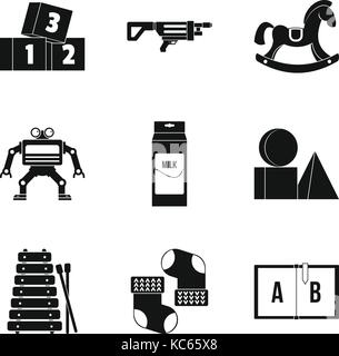 Preparatory class icons set, simple style Stock Vector Image & Art - Alamy