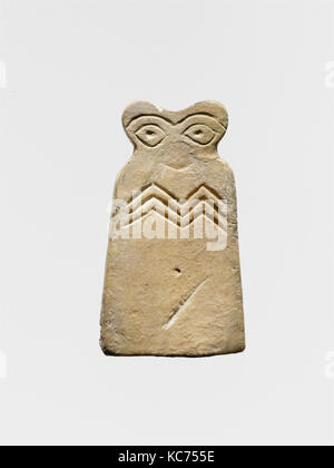 Eye idol, Middle Uruk, ca. 3700–3500 B.C., Syria, Tell Brak, Gypsum ...