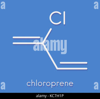 Chloroprene, the building block of polychloroprene synthetic rubber ...