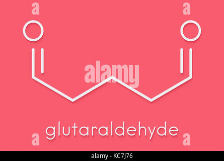 Glutaraldehyde (glutaral) disinfectant molecule. Used in disinfection ...