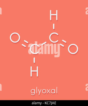 Glyoxal dialdehyde molecule. Present in fermented food and beverages ...