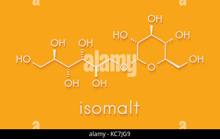 Isomalt sugar substitute molecule (one of two components shown). Atoms ...