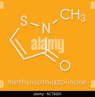 Methylisothiazolinone, MIT, MI molecule. It is preservative, powerful ...