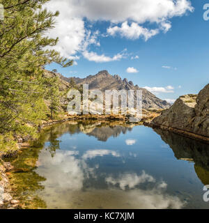 Small Blue Pond Surrounded By Boulder Field In Bumpass Hell Stock Photo ...