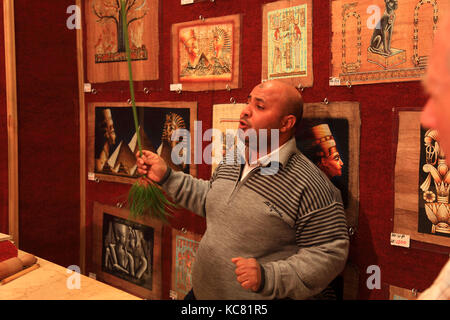 Luxor, Egypt, Papyrus, demonstration of production of papyrus, Papyrus ...