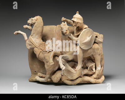 Terracotta relief probably from a funnel vase, late 3rd–early 2nd ...