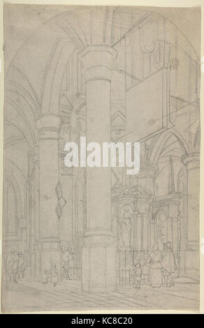 Interior of the New Church in Delft, by Johannes Jelgerhuis, 1819 ...