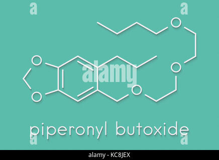 Piperonyl butoxide (PBO) pesticide synergist molecule. Increases ...