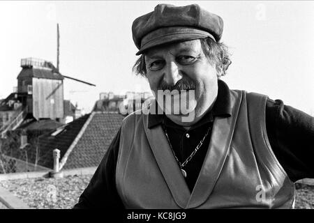 French actor Jacques Fabbri, portrayed at home, in Montmartre, Paris ...