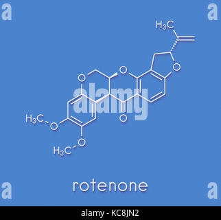 Rotenone broad-spectrum insecticide molecule. Also linked to ...
