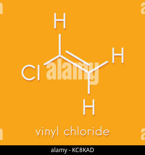 poly(vinyl chloride) plastic (PVC), chemical structure - linear Stock ...