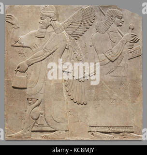 Relief panel, Neo-Assyrian, ca. 883–859 B.C., Mesopotamia, Nimrud ...