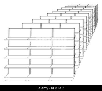 Racks with shelves sketch. Vector Stock Vector Image & Art - Alamy