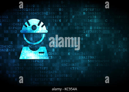 Manufacuring concept: Factory Worker on digital background Stock Photo ...