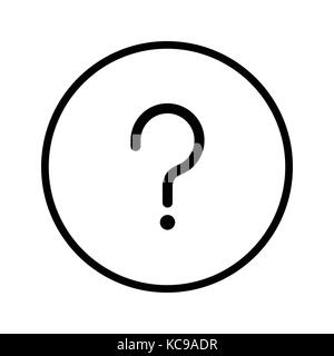 Question mark symbol in the circle and square button. Vector ...