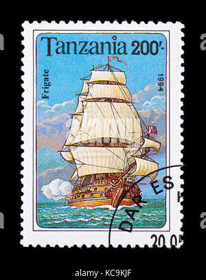 Postage stamp from Tanzania depicting a Jahazi ship Stock Photo - Alamy