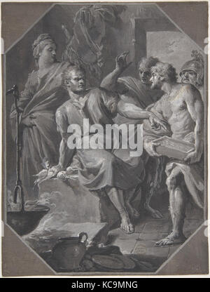 Manius Curius Dentatus Refusing the Presents of the Samnite Ambassadors ...