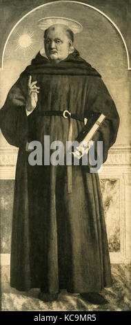 Portrait of St Thomas Aquinas, painting by Fra Bartolomeo Stock Photo ...