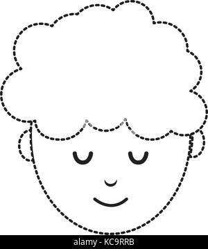 dotted shape man head with hairstyle design Stock Vector Image & Art ...