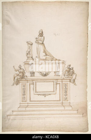 Design for a Lady's Tomb, Anonymous, French, 16th century Stock Photo ...
